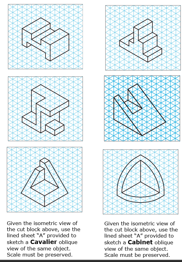 Solved Given the isometric view of the cut block above, use | Chegg.com