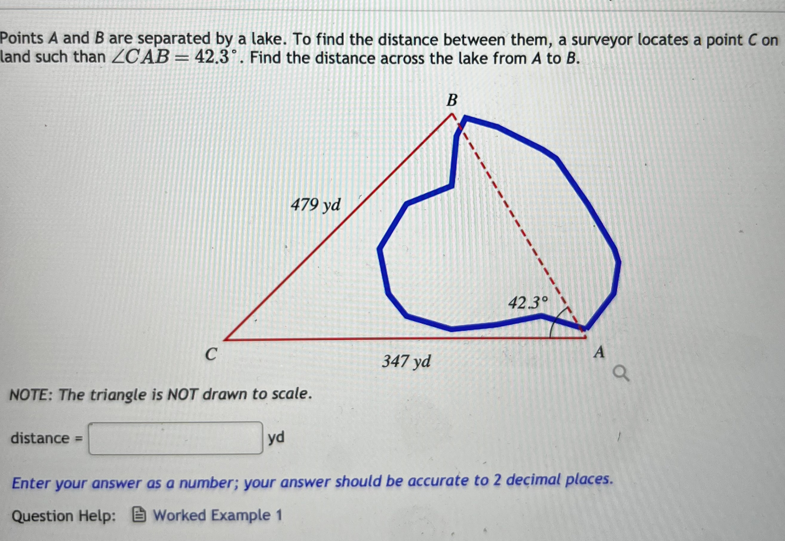 Solved Points A and B are separated by a lake. To find the | Chegg.com