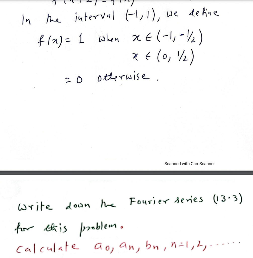 Solved f(x) 1 -1 -% X-> we In this problem assume p=1. f (x) | Chegg.com