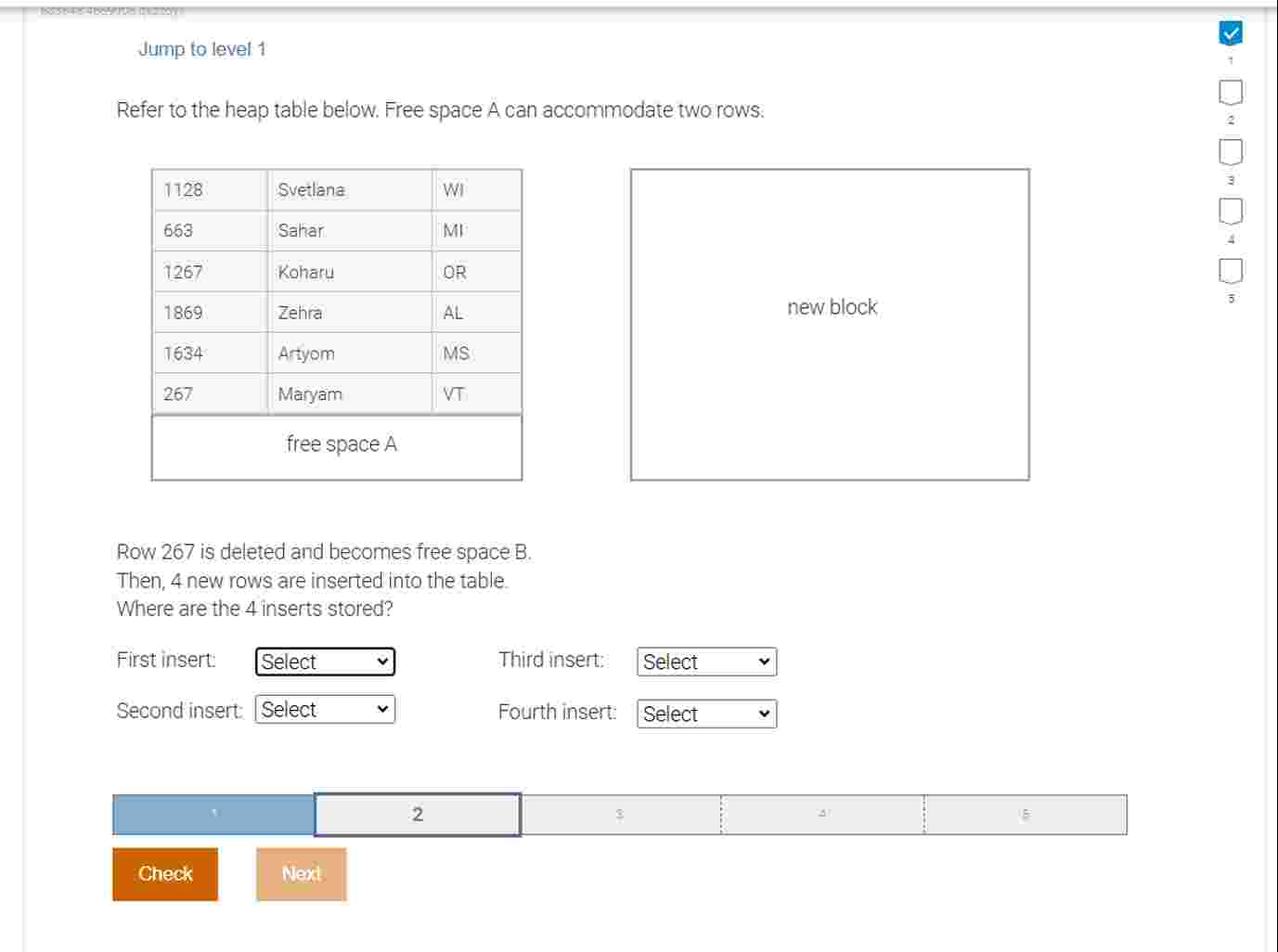 Solved Jump to level 1Refer to the heap table below. Free | Chegg.com