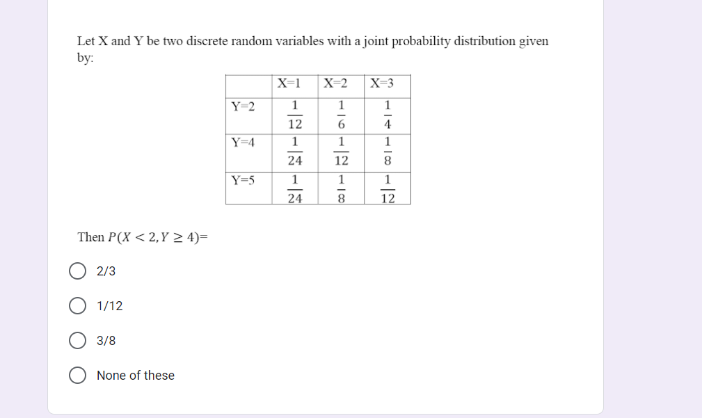 Solved Let X and Y be two discrete random variables with a | Chegg.com