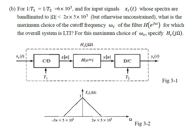 Solved Fig 3-1 shows a continuous-time filter that is | Chegg.com