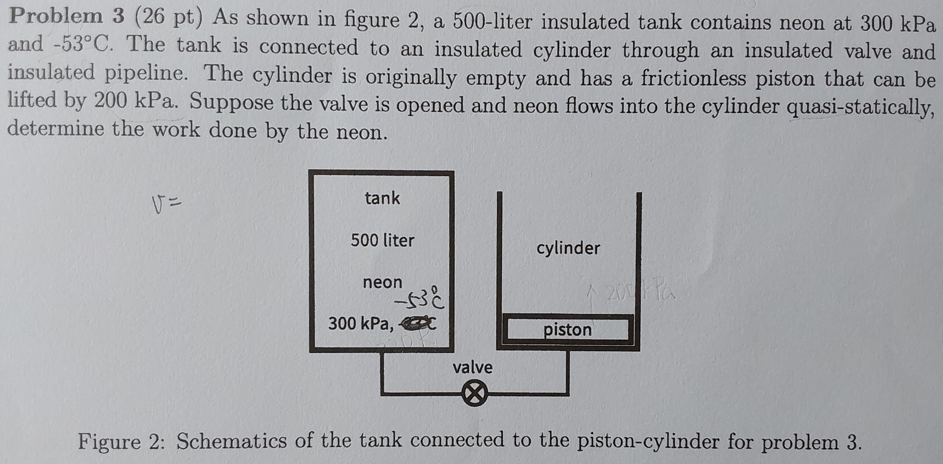 Solved Problem 3 (26 pt) As shown in figure 2, a 500-liter | Chegg.com
