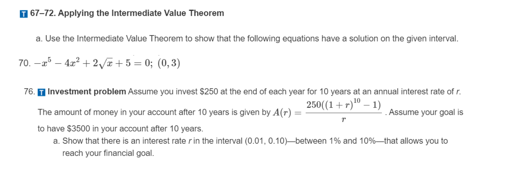 Solved 67–72. Applying the Intermediate Value Theorem a. Use | Chegg.com