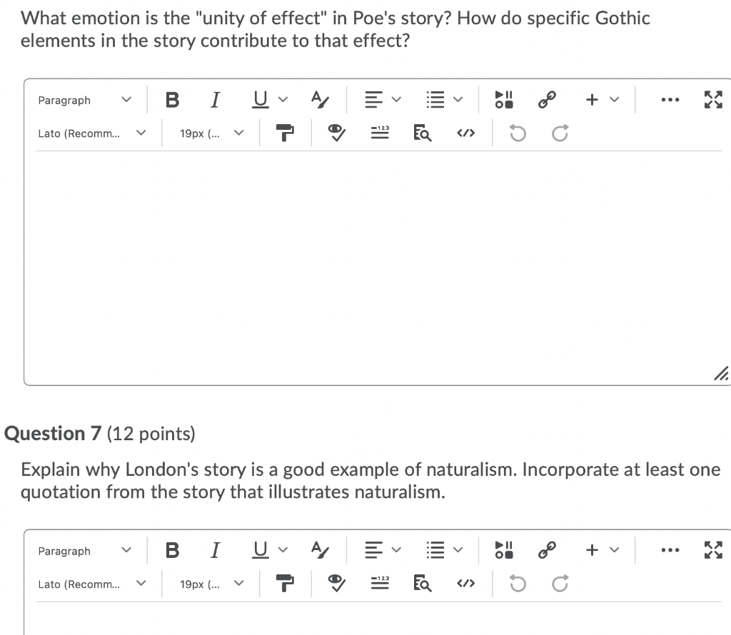 Solved What emotion is the "unity of effect" in Poe's story? | Chegg.com