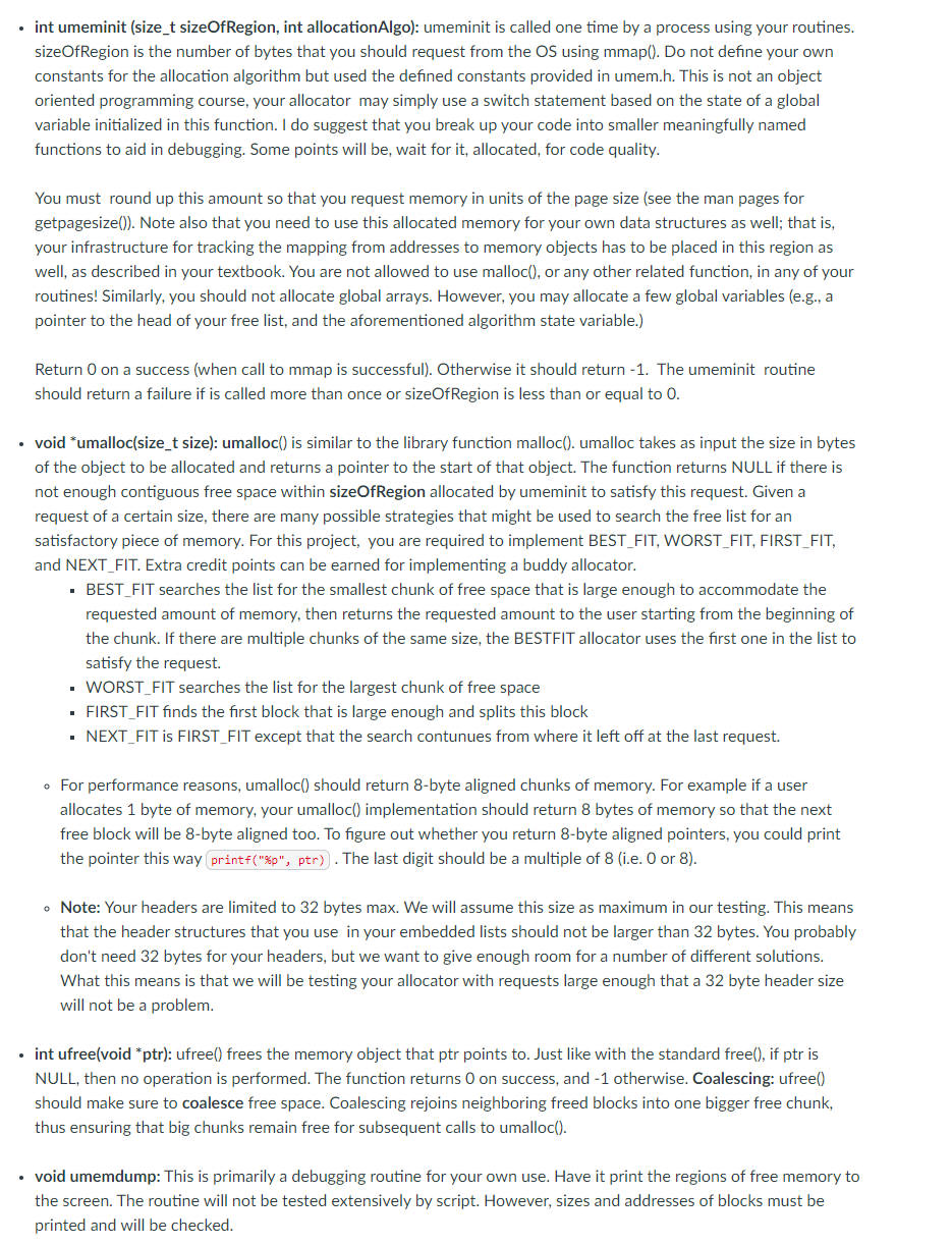 Solved For this assignment, you will implement a portion of | Chegg.com