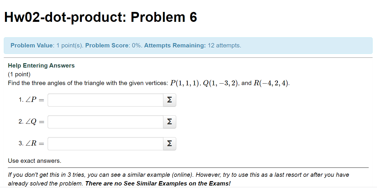 Solved Hw02-dot-product: Problem 6 Problem Value: 1 | Chegg.com