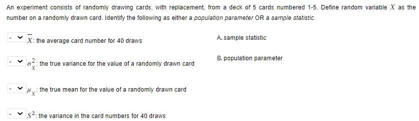 [Solved]: An experiment consists of randomly drawing cards