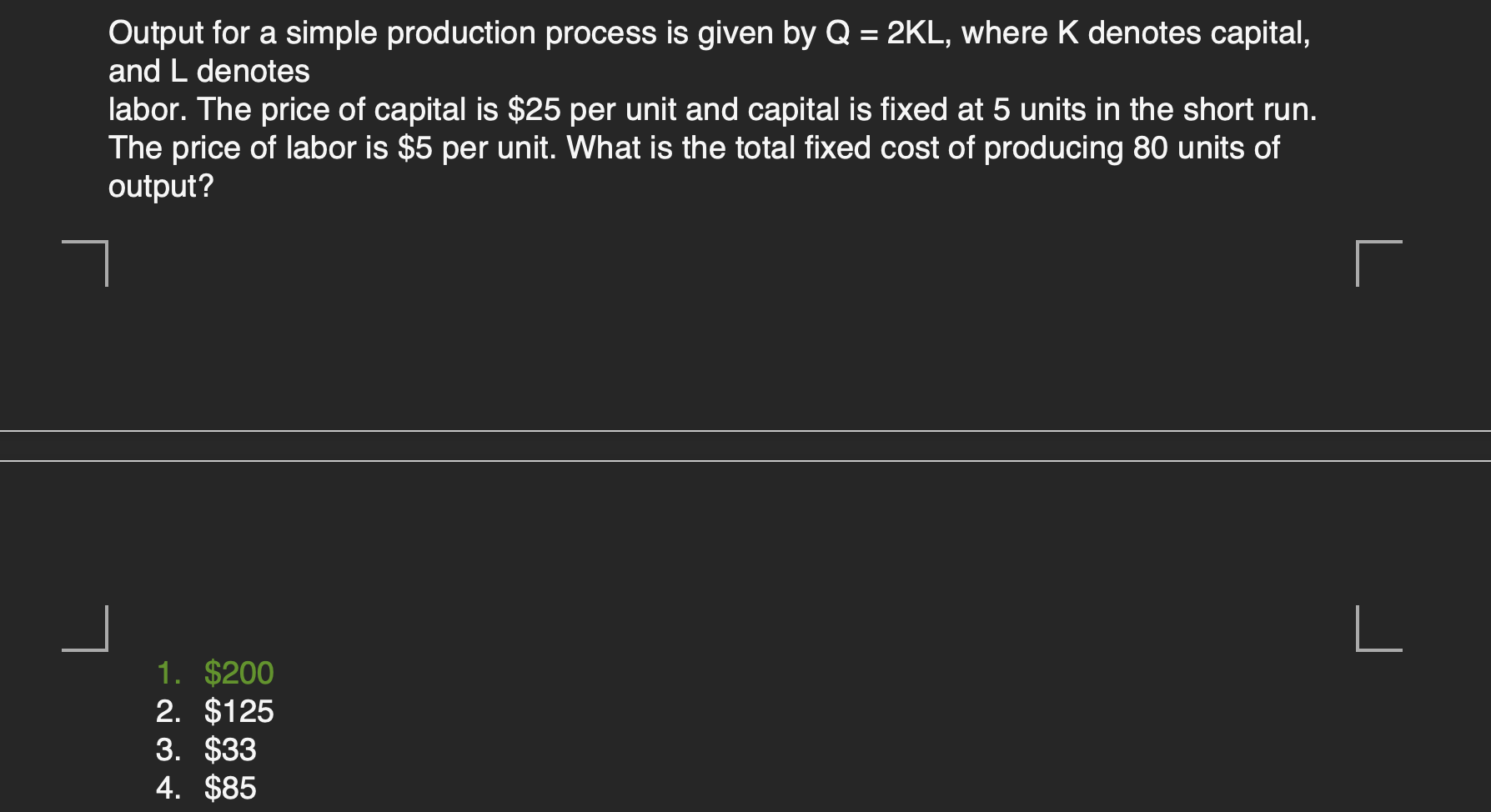 Solved Output For A Simple Production Process Is Given By 