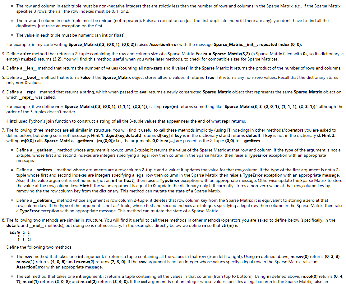 Problem Summary: A Matrix is a 2-dimensional type | Chegg.com