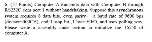 6. (12 Points) Computer A transmits data with | Chegg.com