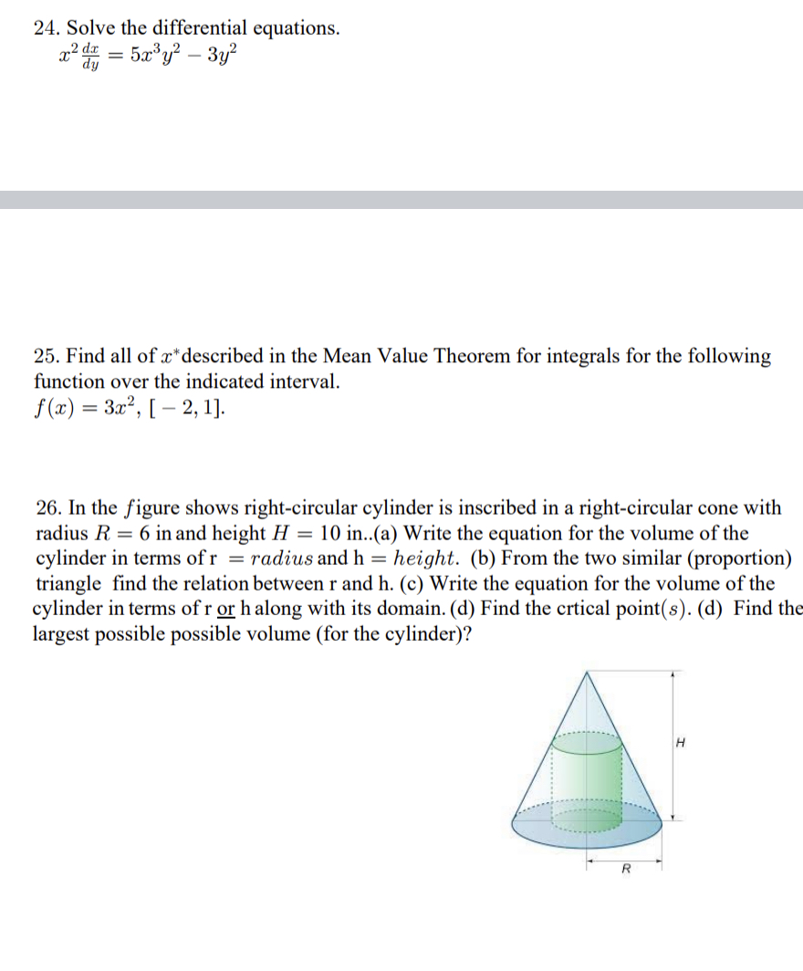 Solved 24. Solve the differential equations. | Chegg.com