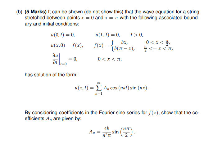 Solved Question 1 [10 marks] Consider the wave equation, | Chegg.com