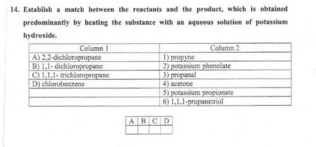Solved 4. Establish a match between the reactants and the | Chegg.com