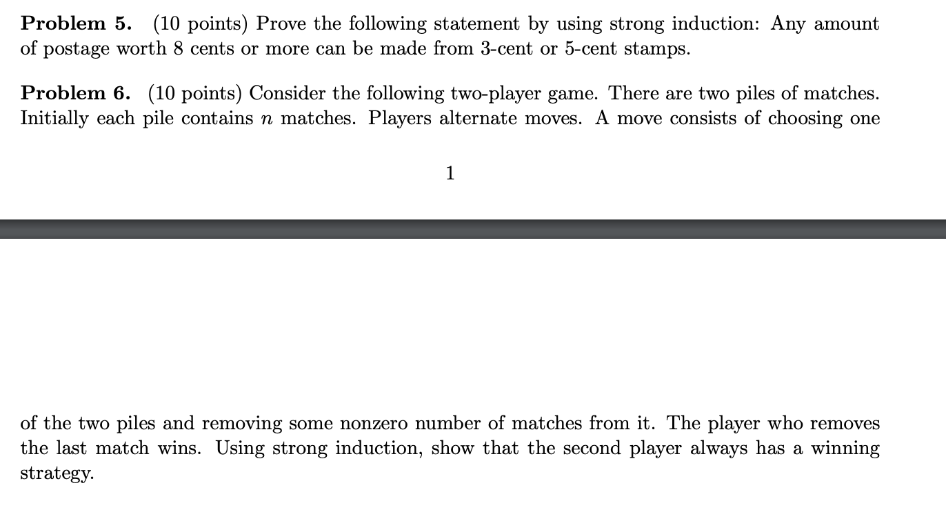 Solved Problem 5. (10 points) Prove the following statement | Chegg.com