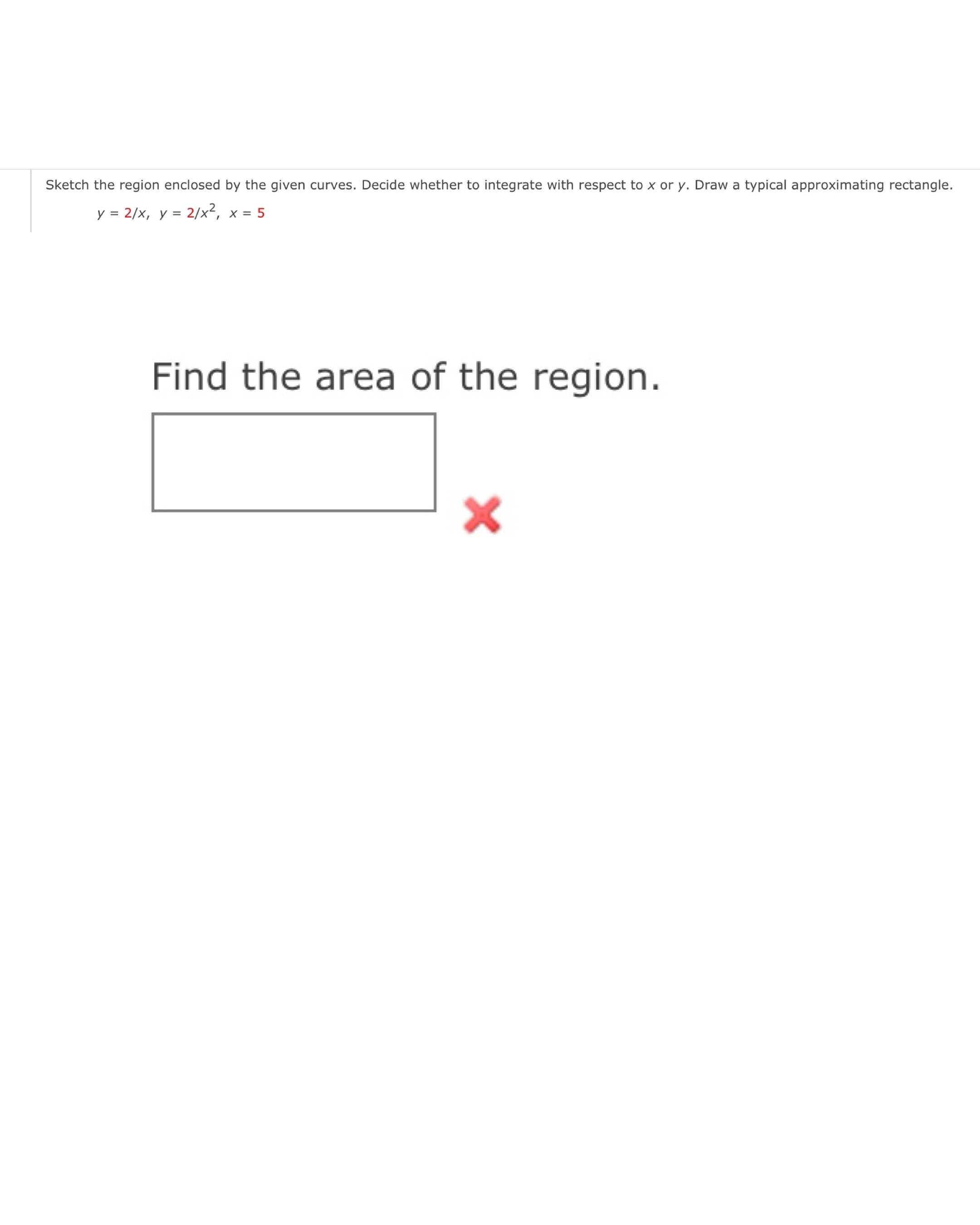 Solved Find the area of the region. | Chegg.com