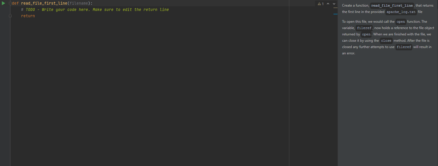 Solved def read_file_first_line (filename): # TODO - Write | Chegg.com
