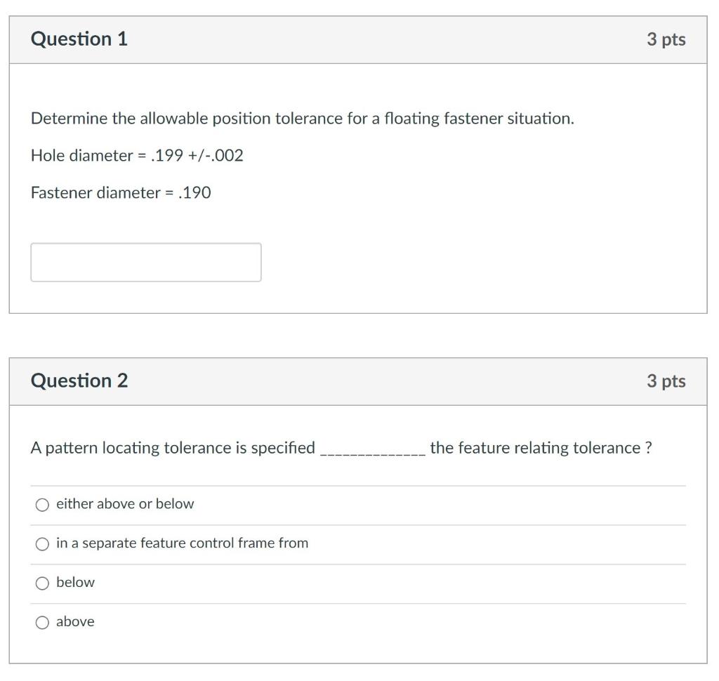 Solved Question 1 3 pts Determine the allowable position | Chegg.com