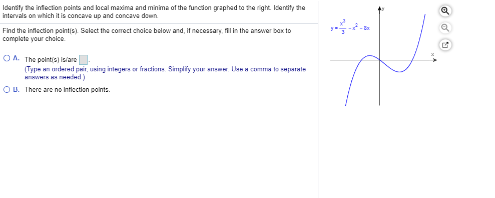 Solved Identify the inflection points and local maxima and | Chegg.com