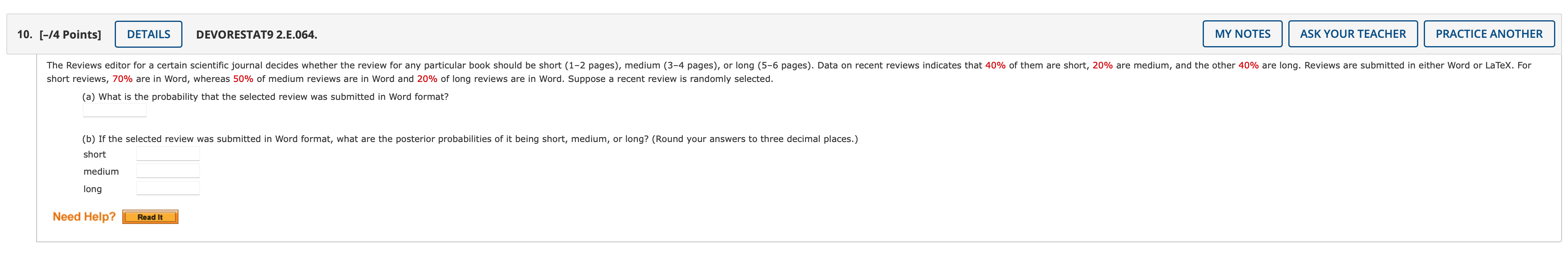 Solved 10 [ 14 Points] Details Devorestat9 2 E 064 My