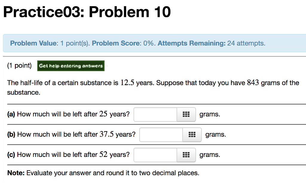 Solved Practice03: Problem 10 Problem Value: 1 point(s). | Chegg.com
