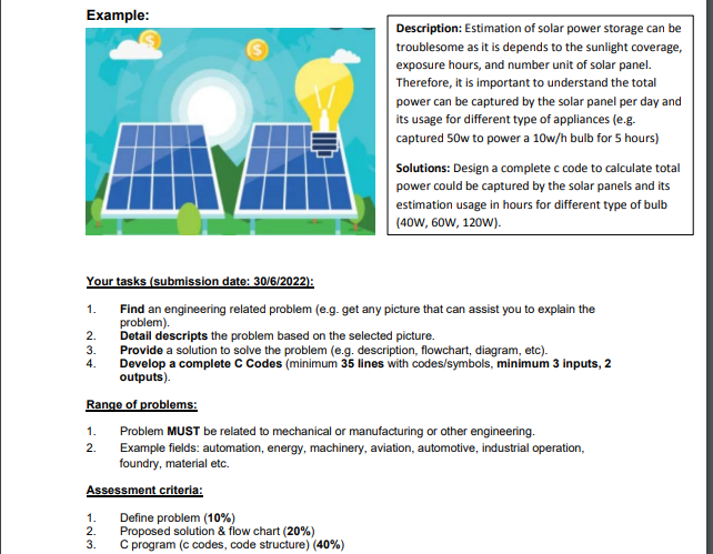 Solved Example: Your tasks (submission date: 30/6/2022): 1. | Chegg.com