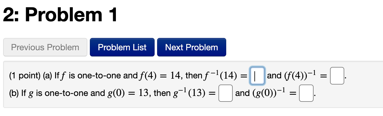 Solved 2 Problem 1 Previous Problem Problem List Next