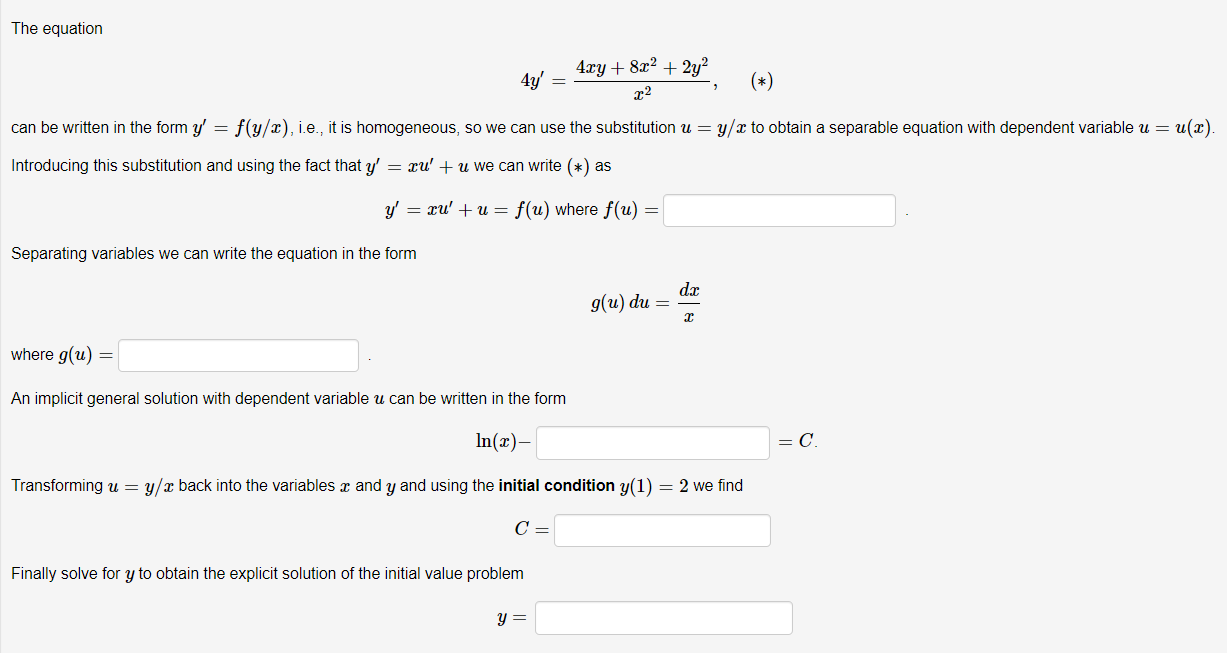 Solved The equation 4y′=x24xy+8x2+2y2, can be written in the | Chegg.com