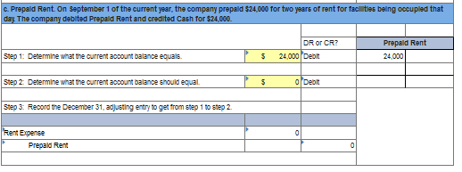 Solved day The company debited Prepald Rent and credited | Chegg.com