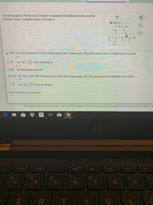 Solved Use the graph of the function f shown to estimate the | Chegg.com