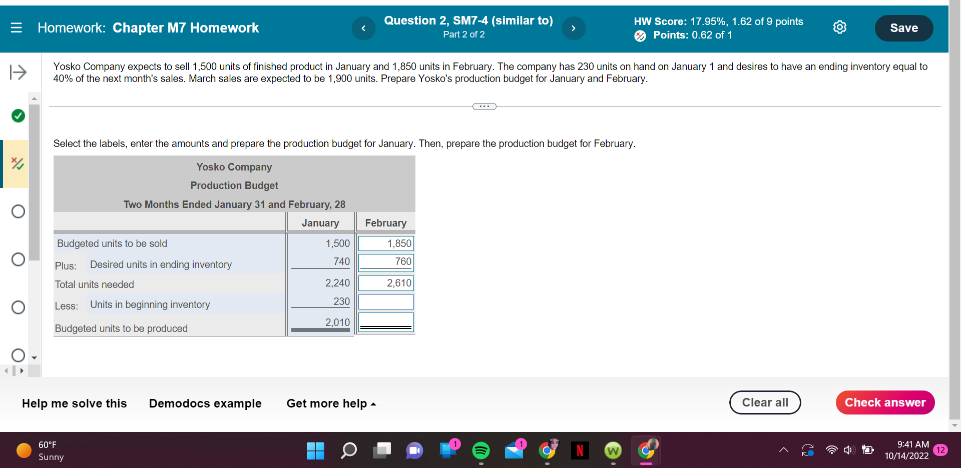 Solved Homework Chapter M7 Homework