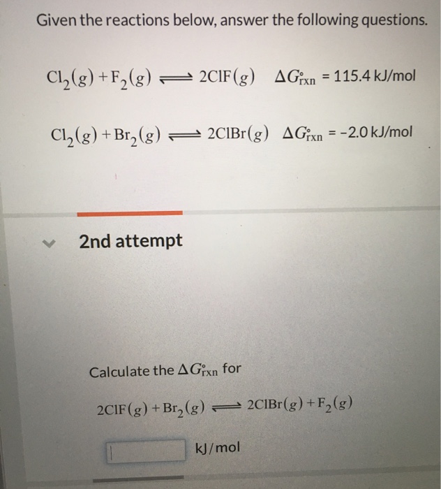 Solved Given the reactions below, answer the following | Chegg.com