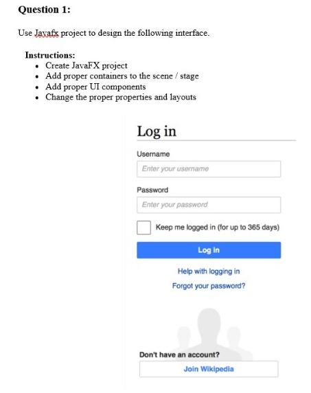 Solved Use Jaxafx project to design the following interface. | Chegg.com
