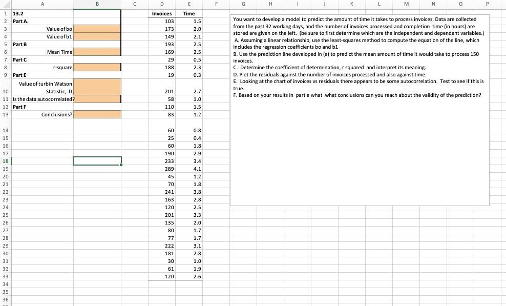 Finish Part A, B, C, E, and F on the left and show | Chegg.com