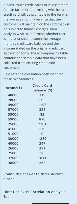 Solved A bank issues credit cards to its customers. A main | Chegg.com