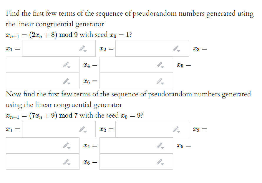 Solved Find The First Few Terms Of The Sequence Of 
