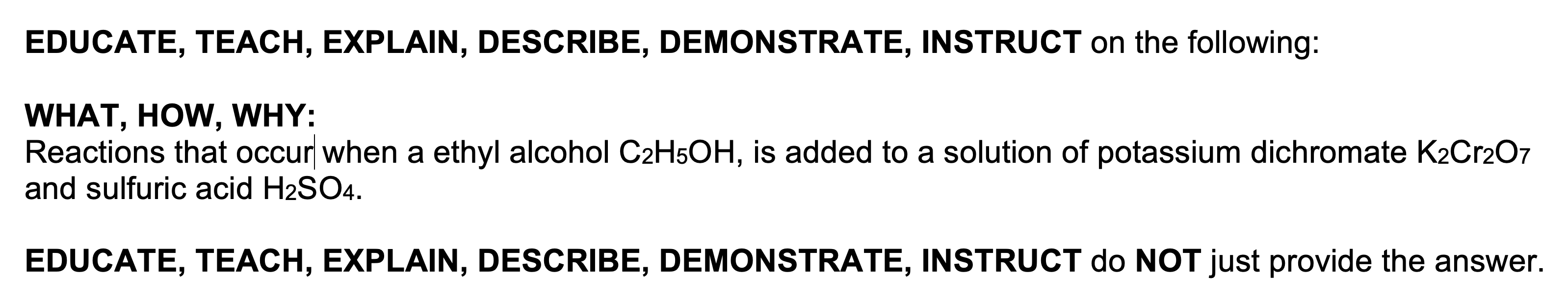 Solved EDUCATE, TEACH, EXPLAIN, DESCRIBE, | Chegg.com