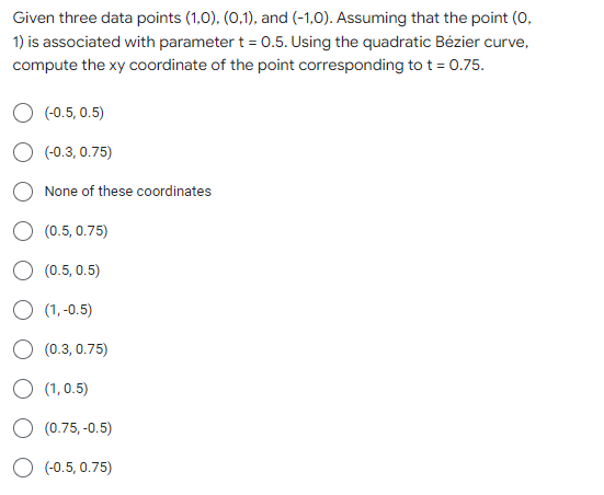 Solved Given three data points (1.0), (0.1), and (-1,0). | Chegg.com