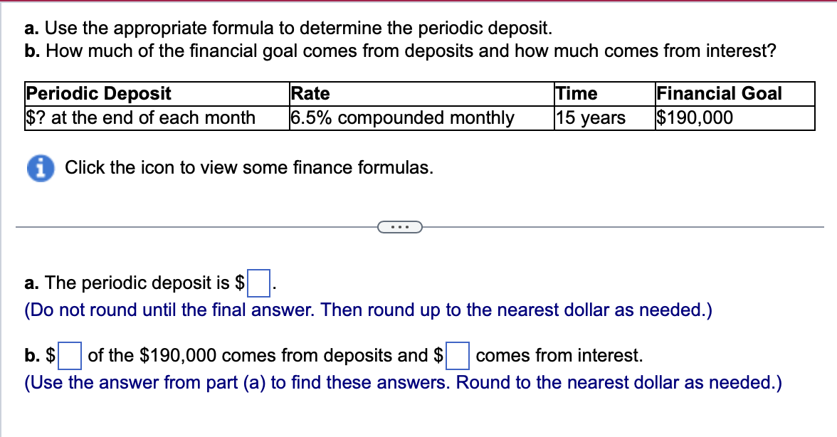 Solved In the provided formulas, P is the deposit made at | Chegg.com
