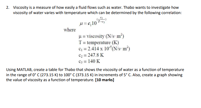 Solved Viscosity is a measure of how easily a fluid flows | Chegg.com
