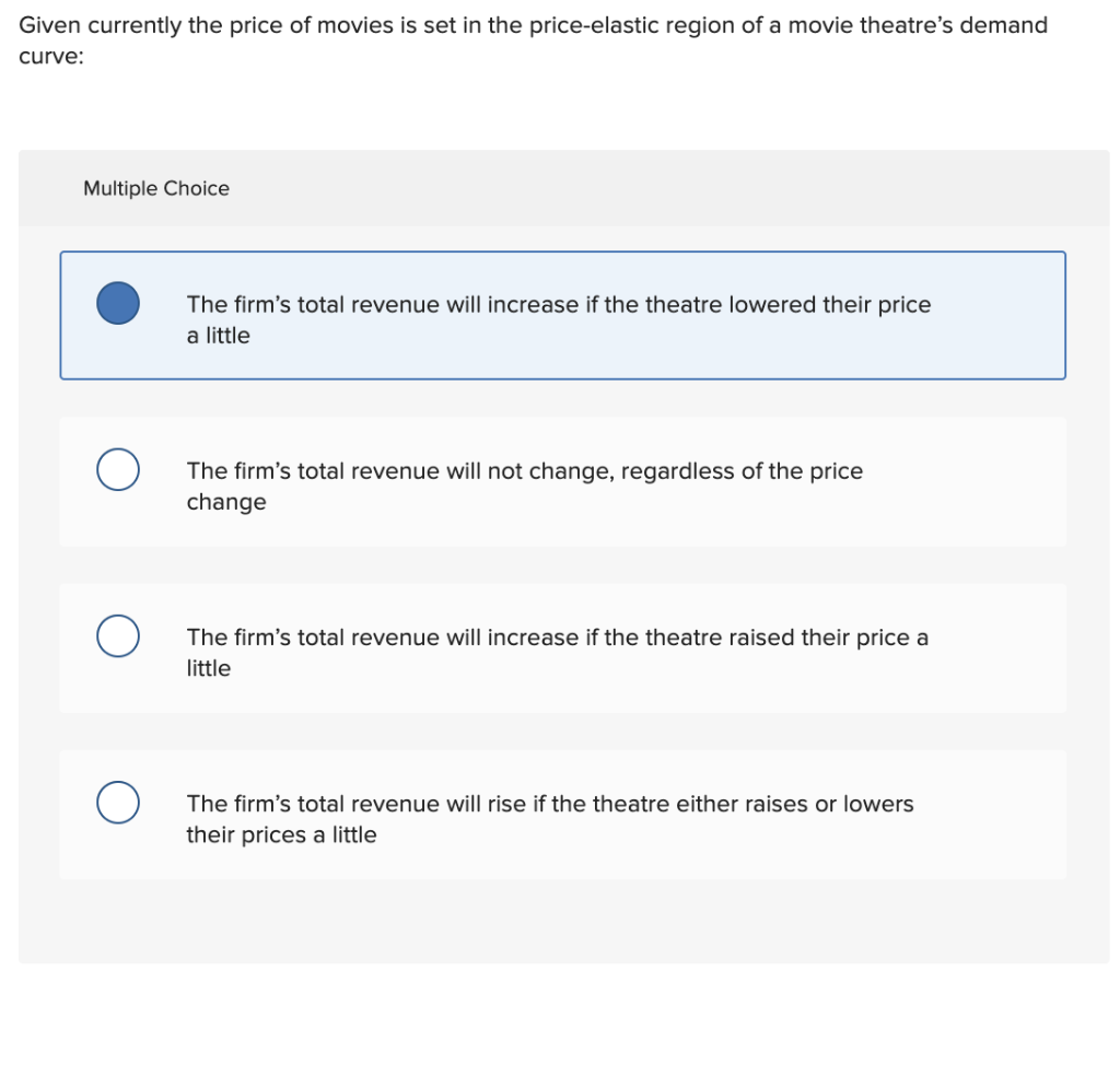 Solved Given currently the price of movies is set in the | Chegg.com