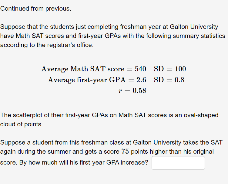 Solved Continued from previous. Suppose that the students | Chegg.com