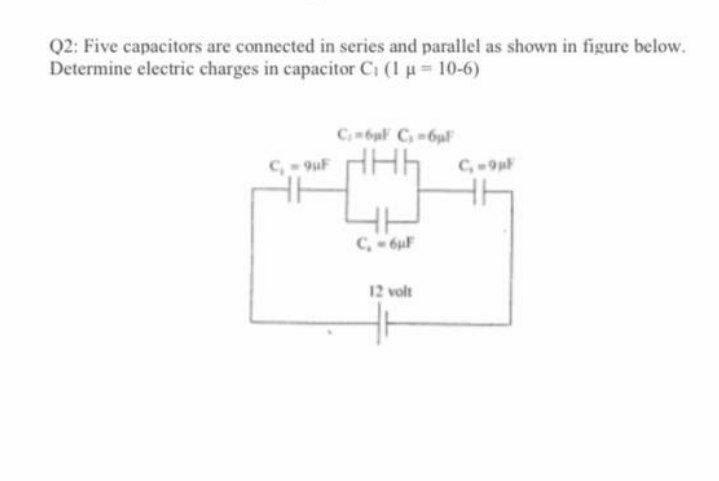 Solved Q2: Five capacitors are connected in series and | Chegg.com