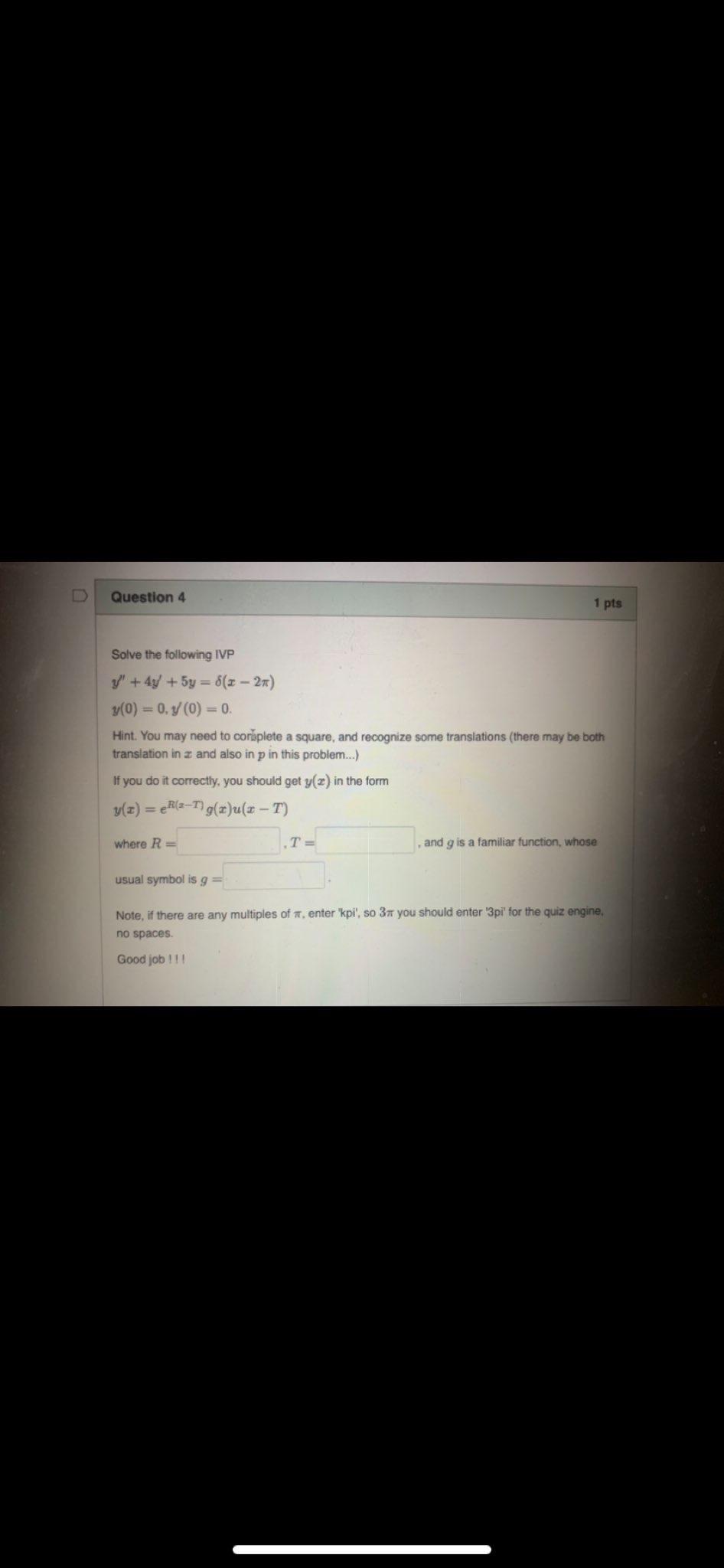 Solved Solve the following IVP | Chegg.com