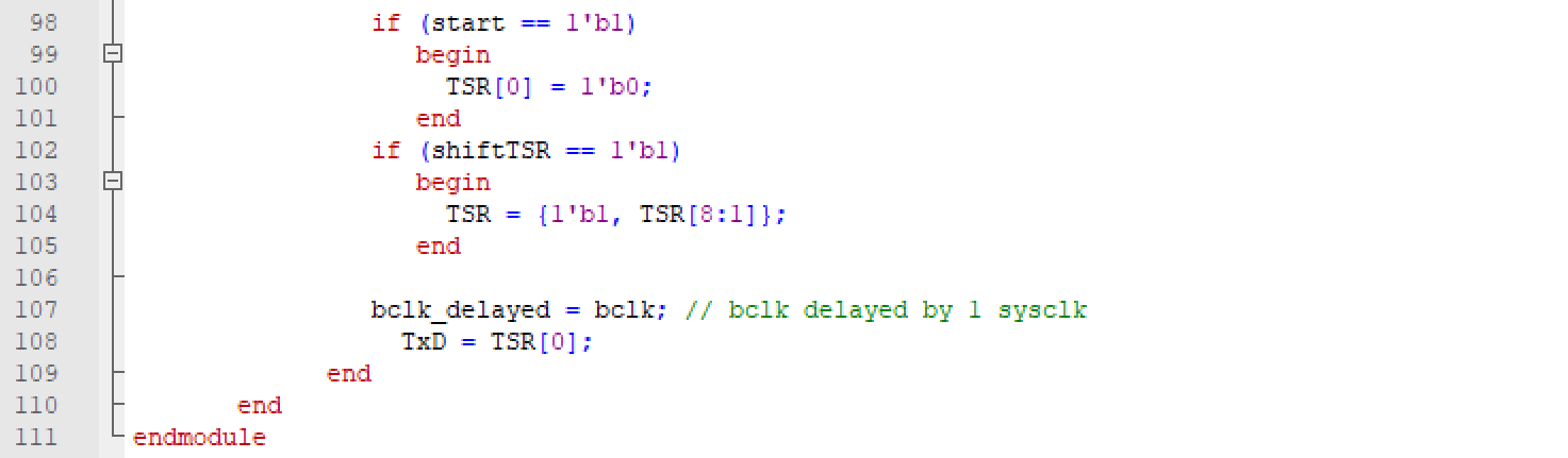 Build this testbench code. This is 'UART transmitter' | Chegg.com