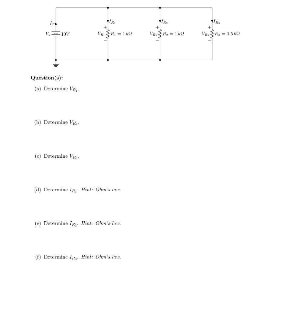 Solved ITA 17R TR2 TR3 + + V.10V VR SR = 1212 VRR2 = 12 VRRy | Chegg.com