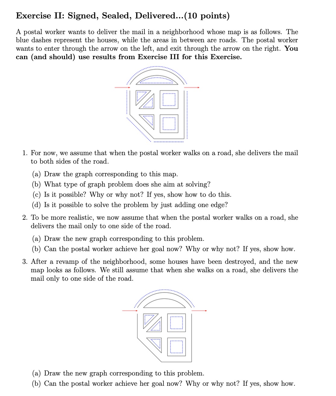 Solved Exercise II: Signed, Sealed, Delivered...(10 points ) | Chegg.com