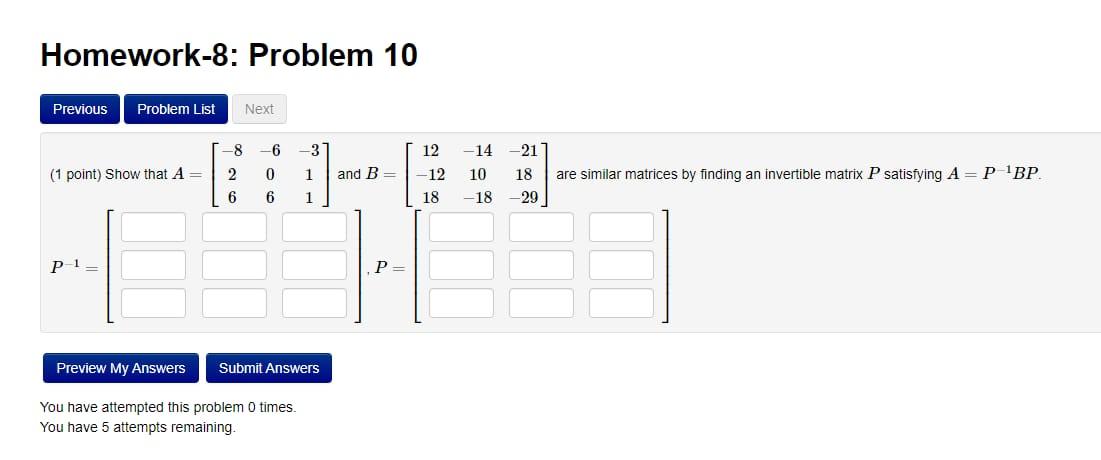Solved Homework-8: Problem 10 Previous Problem List Next -8 | Chegg.com