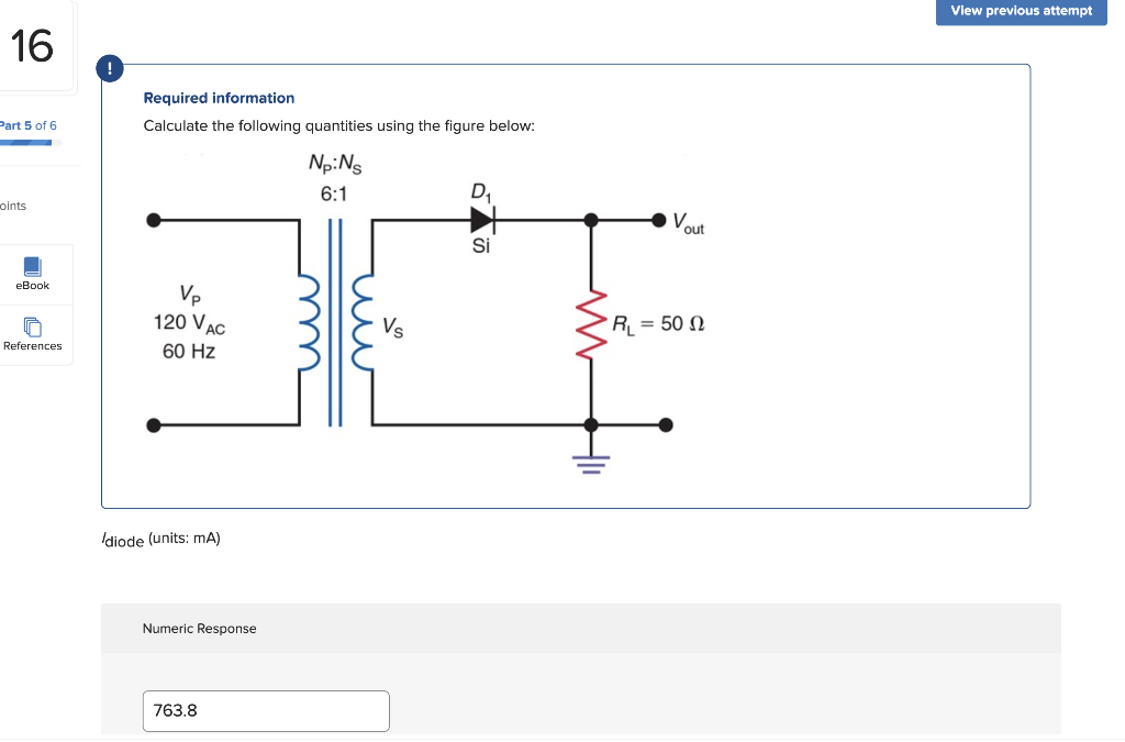 Solved View previous attempt 16 Required information Part 5 | Chegg.com