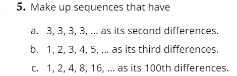 Solved 5. Make up sequences that have a. 3,3,3,3,… as its | Chegg.com